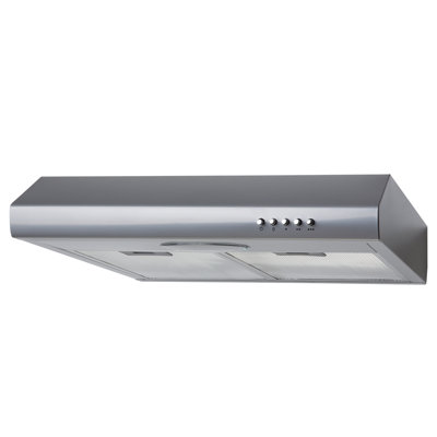 SIA STE50SI 50cm Silver Slimline Visor Cooker Hood Kitchen Extractor ...