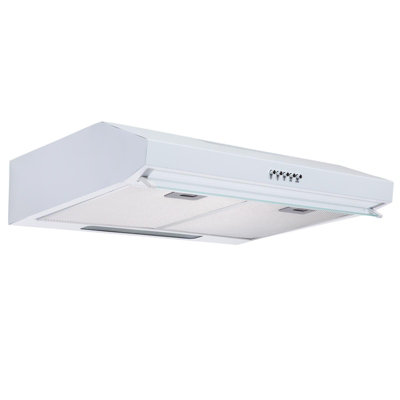 SIA STH50WH 50cm White Slimline Visor Cooker Hood Extractor Fan | DIY ...