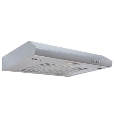 SIA STH60SI 60cm Silver Slimline Visor Cooker Hood Kitchen Extractor ...
