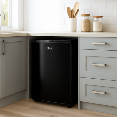 SIA UCF50BL/E 50cm Black Freestanding Under Counter Freezer with ...