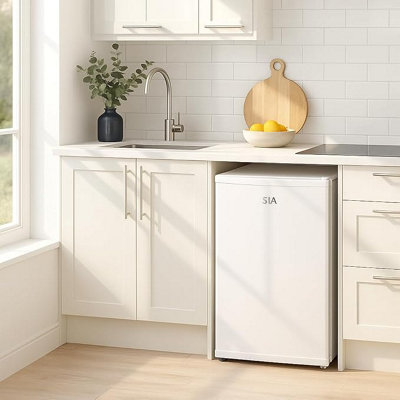 SIA UCF50WH/E 50cm White Freestanding Under Counter Freezer with ...