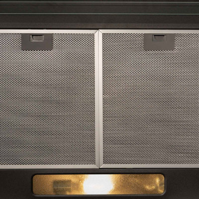 SIA VSR60BL 60cm Black Slim Visor Cooker Hood Kitchen Extractor Fan