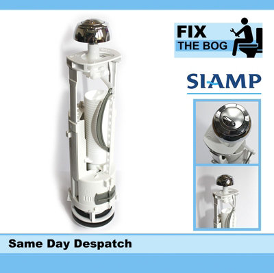SIAMP Optima 49 Dual Flush Valve with Chrome button 2 inch outlet 32499910