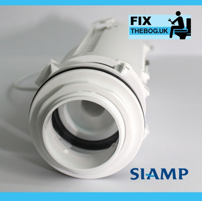 SIAMP Optima 50 DUAL FLUSH, 470mm Cable, 11/2 & 2 inch Outlet, White ...