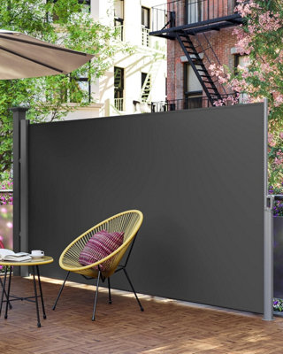 Side Blind, Retractable Privacy Screen for Outdoor Areas, Opaque Wind ...