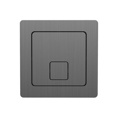 Side Entry Concealed Toilet Cistern WC with Dual Flush Square Gunmetal ...