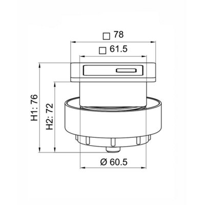 Side Entry Concealed Toilet Cistern WC with Dual Flush Square Polished ...