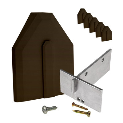 Side-Fix End Cap Replacement Kit (5 Pack) - Brown | DIY at B&Q