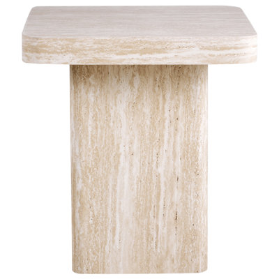 Side Table DUSON Travertine Effect