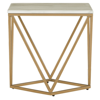 Side Table MALIBU Beige Marble