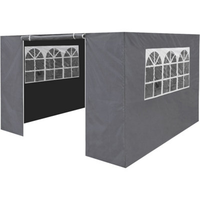 Side Walls Door & Windows for 2x2m Pop-Up Gazebo - GREY - Garden Party ...