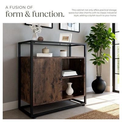 Sideboard Coventry - Industrial Wood Dark, Rustic