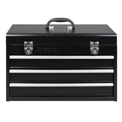 Siegen Portable Tool Chest 3 Drawer With 98 Pieces Tool Kit 1/4" 1/2" Tools