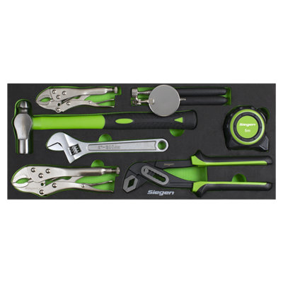 Siegen Portable Tool Chest 3 Drawer With 98 Pieces Tool Kit 1/4" 1/2" Tools