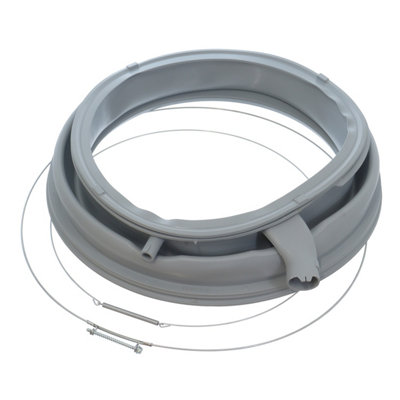 Siemens Longer Spout Type Washing Machine Door Seal & 2x Retaining Ring ...
