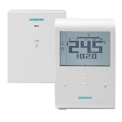 Siemens RDE100.1RF 7 Day Wireless Programmable Thermostat and Receiver