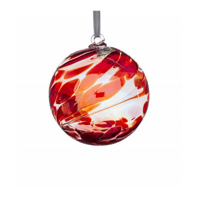 Sienna Glass 10cm Birthstone Ball July Ruby