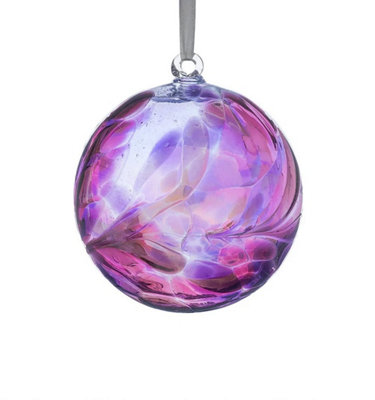 Sienna Glass 10cm Friendship Ball Amethyst