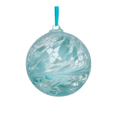 Sienna Glass 15cm Friendship Ball Pastel Blue