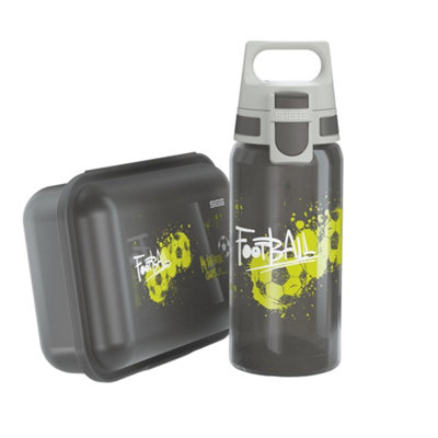 Sigg Viva Football Lunch Box & Bottle Grey/Green (One Size)