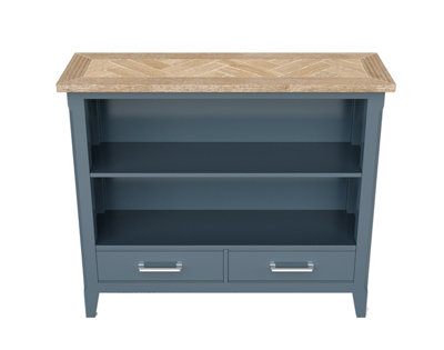 Signature Blue Low / Wide Bookcase