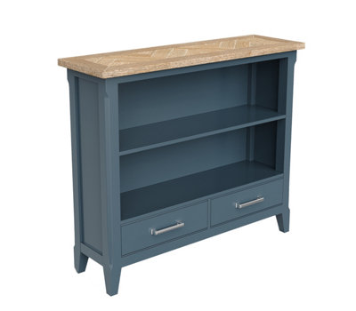 Signature Blue Low / Wide Bookcase