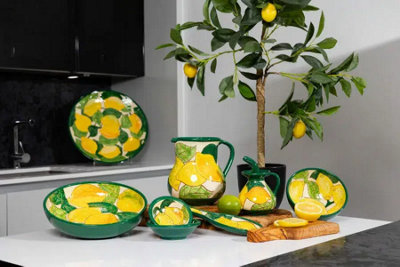 Signature Lemons Hand Painted Ceramic Kitchen Dining Small Pourer Jug 0 ...
