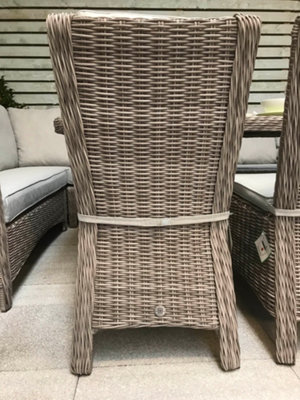 Signature Weave Alexandra Wicker Large Corner Sofa Dining Set & 3 ...