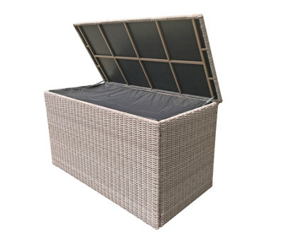Signature Weave Alexandra Wicker Large Cushion Box Garden Storage Chest ...