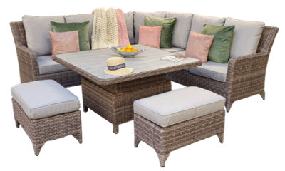 Signature Weave Sarah Wicker Corner Sofa Lifting Dining Table Bench ...