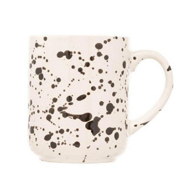 Siip Stoneware Splatter Black Mug | DIY at B&Q