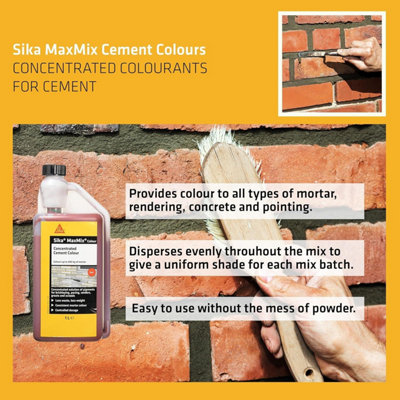 Sika MaxMix Red Cement Colour Super Concentrate Liquid 1L