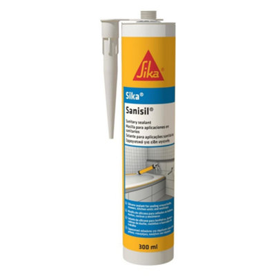 Sika Sanisil Silicone Sealant White, 300ml - Anti-Mould - Quick Curing ...