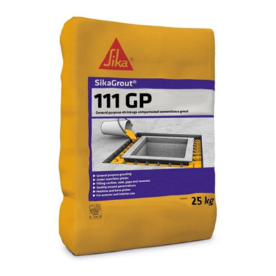 Sika SikaGrout 111 GP Grout - Grey, 25kg - High-Precision Cementitious ...