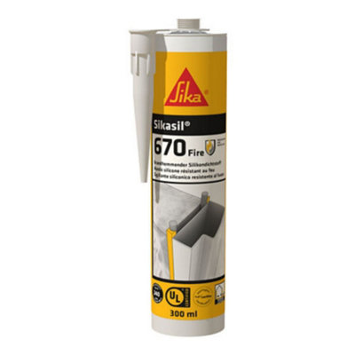 Sika Sikasil-670 Fire Rated Silicone Sealant Black, 380ml - High ...