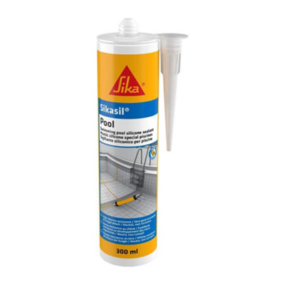 Sika Sikasil Pool Silicone Sealant Grey, 300ml - Chlorine-Resistant ...