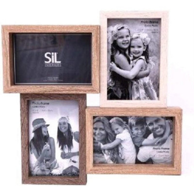 SIL Tonal Wood Multi Aperture Wooden Wall Hanging Photo Frame