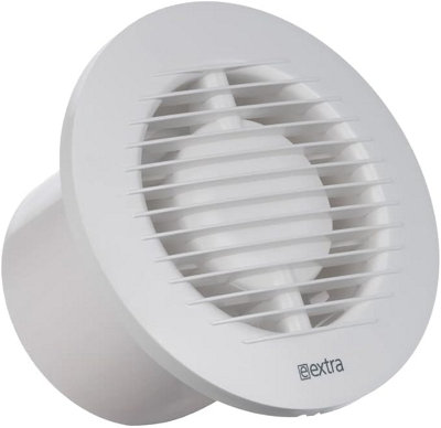 Silent Air Extractor 100mm White Bathroom Fan, Wall Fan for Kitchen ...
