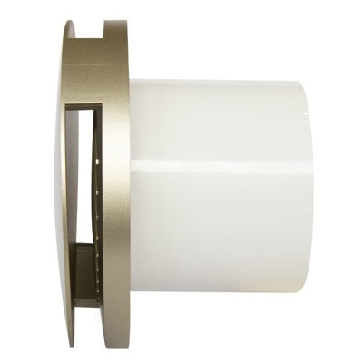 Silent Round Bathroom Extractor Fan 100mm / 4" Gold Cover