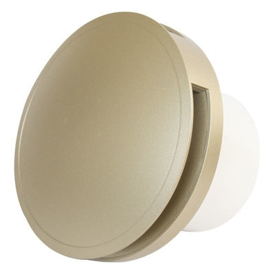 Silent Round Bathroom Extractor Fan 100mm / 4" Gold Cover