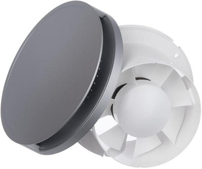 SILENT ROUND BATHROOM EXTRACTOR FAN 150MM / 6" WITH WHITE FRONT COVER