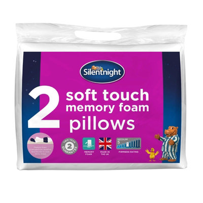 Silentnight Memory Foam Pillow 2 Pack Bounce Hotel Quality Filled ...