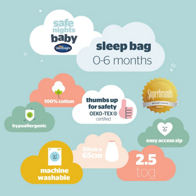 Silentnight Safe Nights Celestial Baby Sleep Bag 0-6 Months