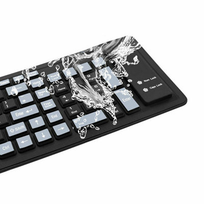 Silicon Wireless Bluetooth Keyboard - Black