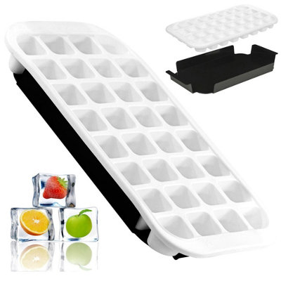 Silicone Ice Cube Tray with 32 Large Cubes Easy Removal and Sturdy ...
