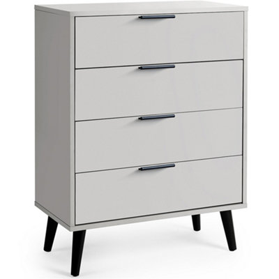 Buy Silk Grey Wide Chest of Drawers (4 Drawers) | DIY at B&Q