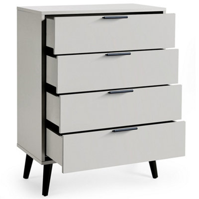 Buy Silk Grey Wide Chest of Drawers (4 Drawers) | DIY at B&Q