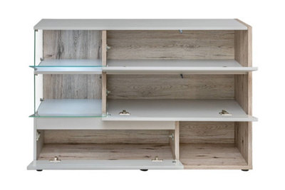 Silk Sideboard Cabinet in Anthracite - Sleek Sideboard with LED ...