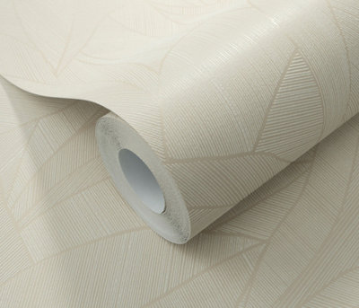 Silvana - Textured Embossed Wallpaper in Beige