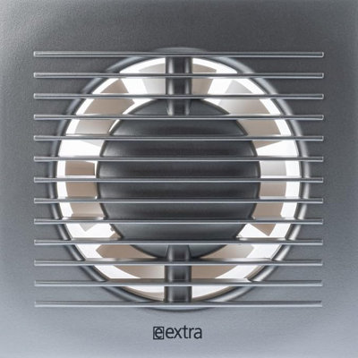Silver Bathroom Extractor Fan 100mm with Tiemr and Humidity Sensor